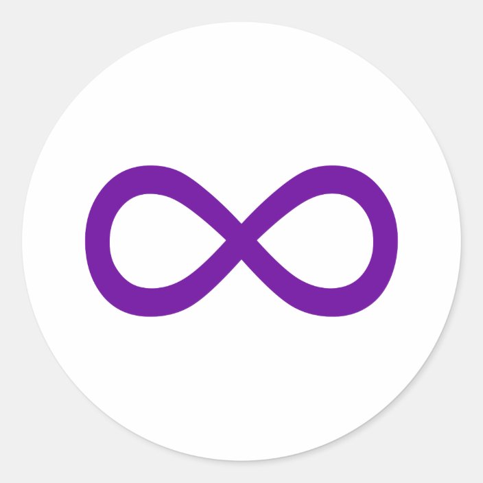 Purple Infinity Symbol Classic Round Sticker | Zazzle.com