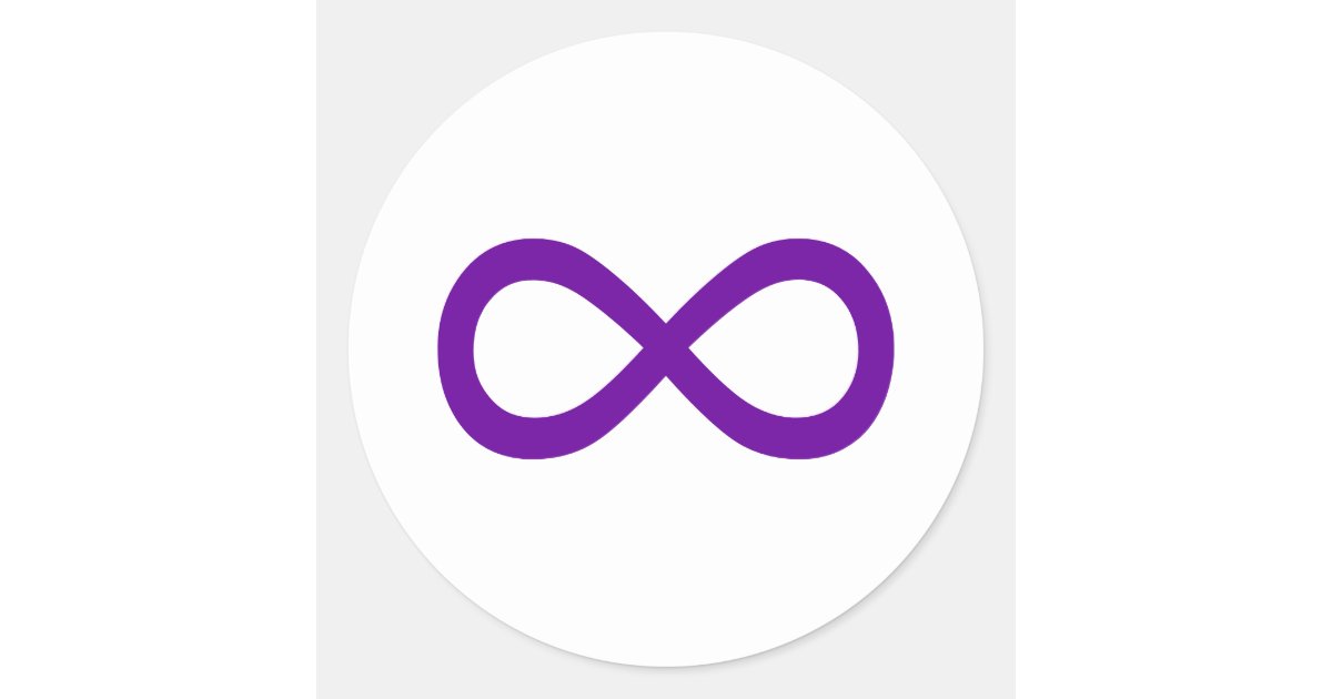 Purple Infinity Symbol Classic Round Sticker | Zazzle