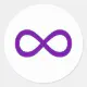 Purple Infinity Symbol Classic Round Sticker | Zazzle