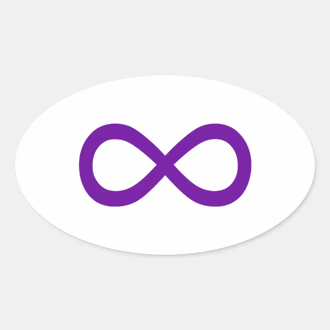 Purple Infinity Symbol Oval Sticker | Zazzle