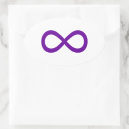 Purple Infinity Symbol Oval Sticker | Zazzle