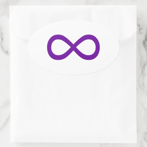 Purple Infinity Symbol Oval Sticker | Zazzle