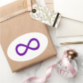 Purple Infinity Symbol Oval Sticker | Zazzle