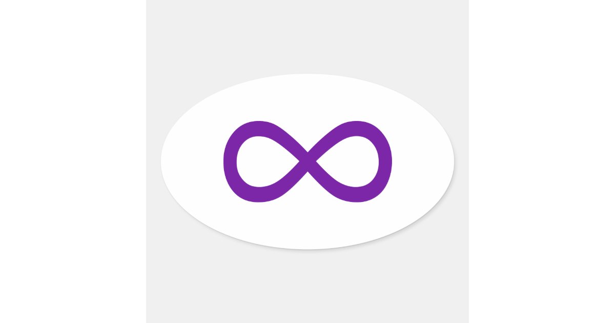 Purple Infinity Symbol Oval Sticker | Zazzle.com
