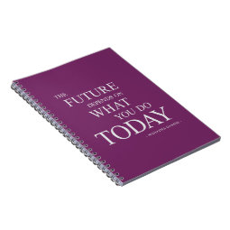Purple Inspirational Motivational Quote Notebook | Zazzle