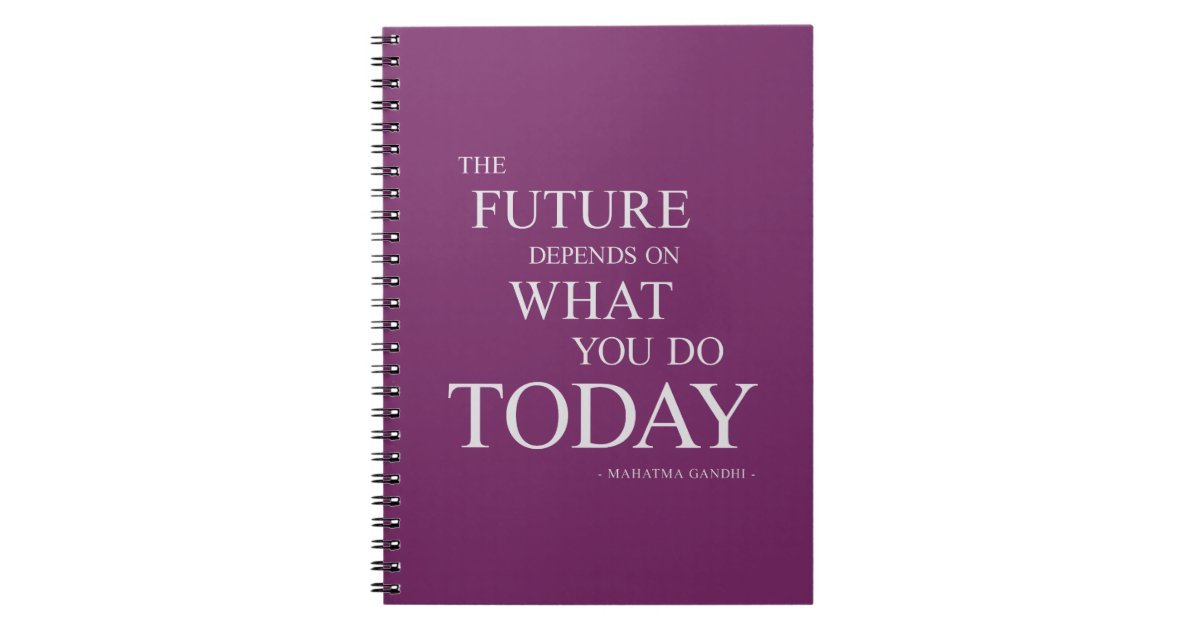 Purple Inspirational Motivational Quote Notebook | Zazzle