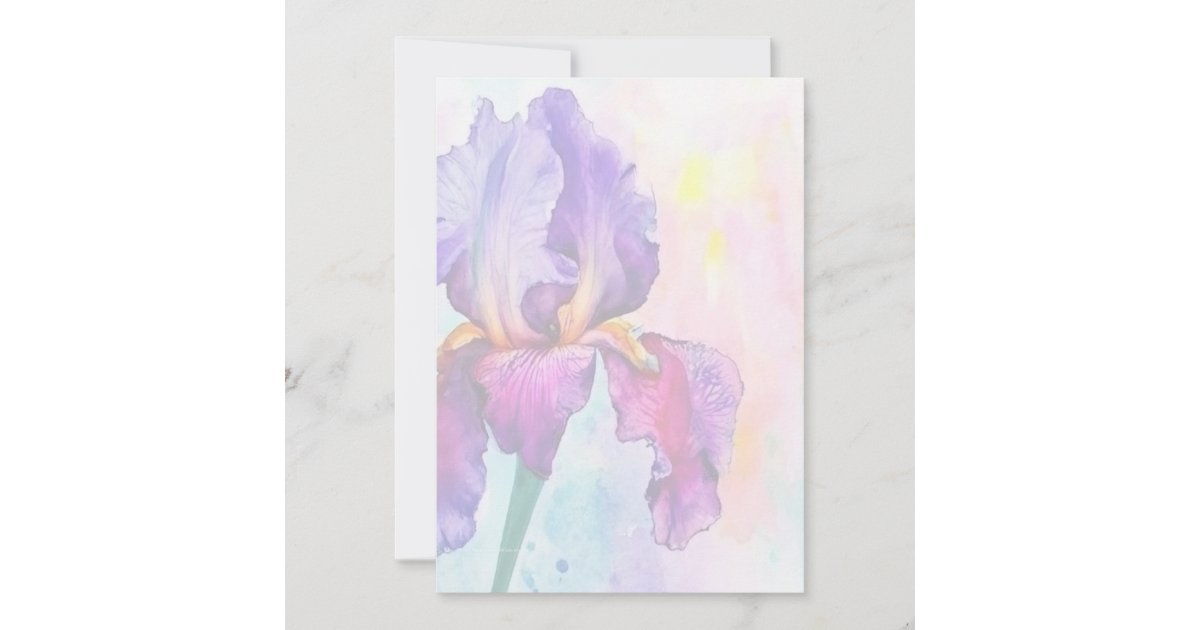 Purple Iris Invitation | Zazzle