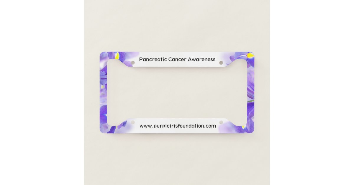 Purple Iris License Plate Frame | Zazzle