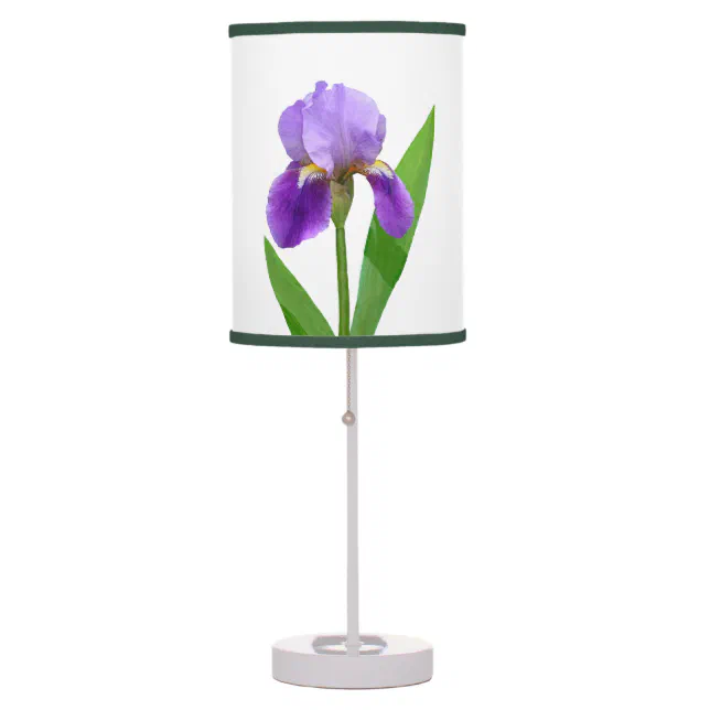 Purple Iris Table Lamp | Zazzle