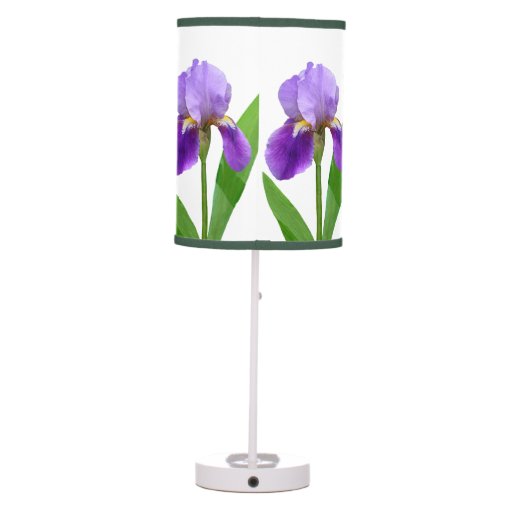 Purple Iris Table Lamp | Zazzle