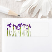Purple Irises - Iris Flower Customized Template Label | Zazzle