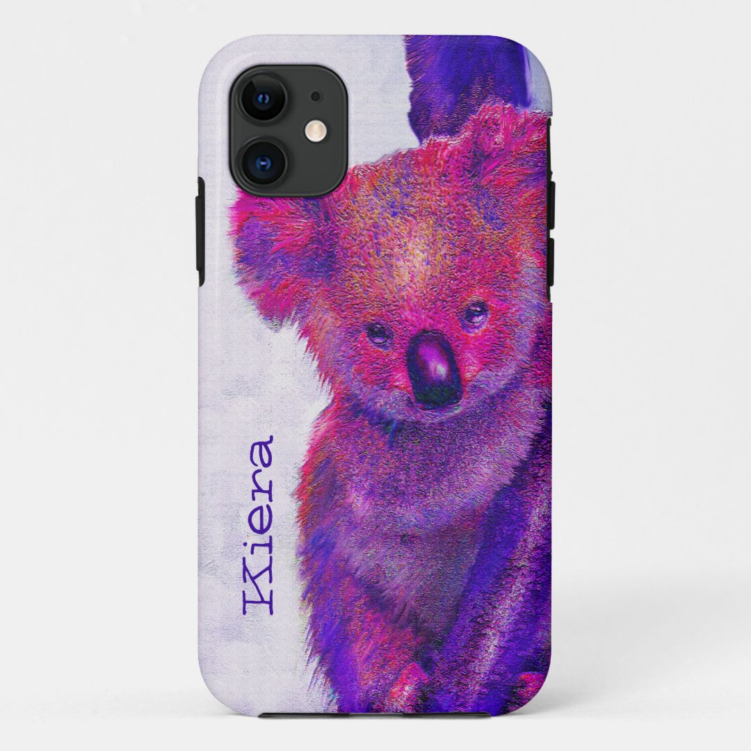 purple koala iphone case | Zazzle