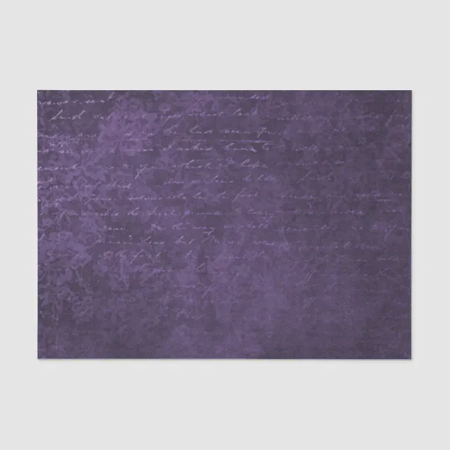 Purple Lace and Script Collage Tissue Paper | Zazzle