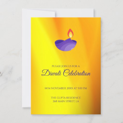 Purple Lamp Invitation | Zazzle