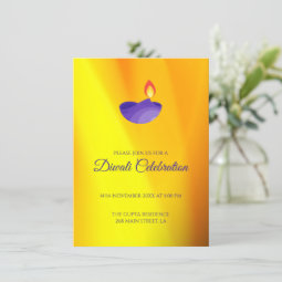 Purple Lamp Invitation | Zazzle