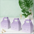 Purple lavender Glitter Monogrammed ombre Favor Boxes | Zazzle
