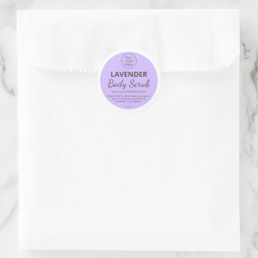 Purple Lavender Logo Product Labels | Zazzle