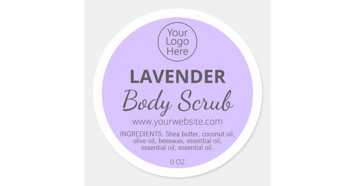 Purple Lavender Logo Product Labels | Zazzle