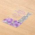 Purple Lavender & Silver 50th Birthday Party Acrylic Invitations | Zazzle