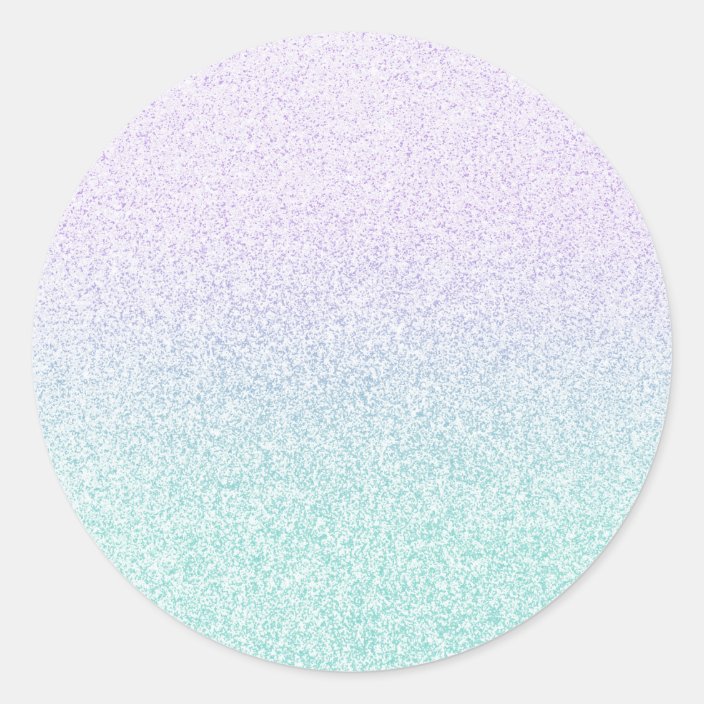 Purple lavender teal b faux glitter blank template classic round ...