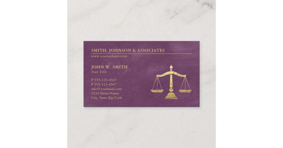 Purple Lawyer Scales of Justice Appointment | Zazzle