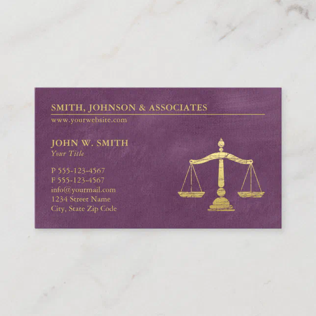 Purple Lawyer Scales of Justice Appointment | Zazzle