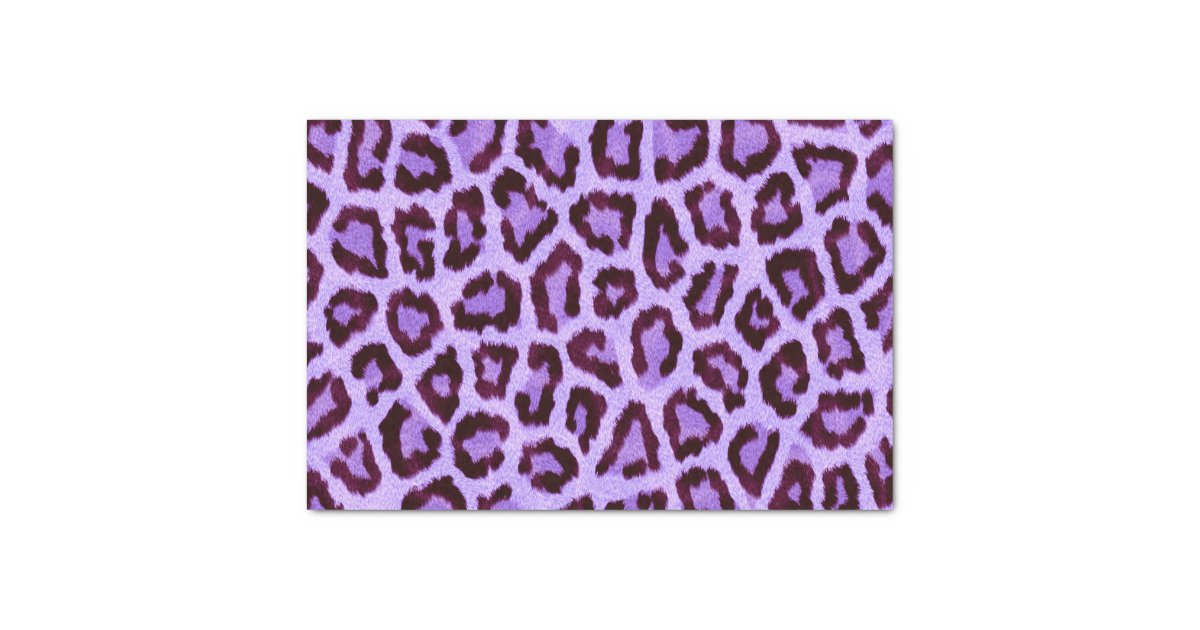 Purple Leopard Cheetah Animal Print Pattern Tissue Paper | Zazzle