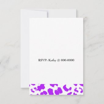Purple Leopard Pattern Birthday Invitation | Zazzle