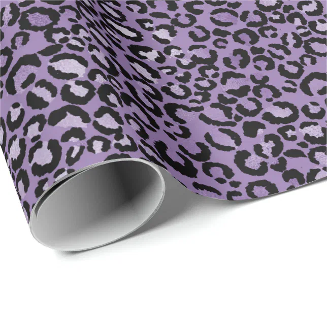 Purple Leopard Print Wrapping Paper | Zazzle