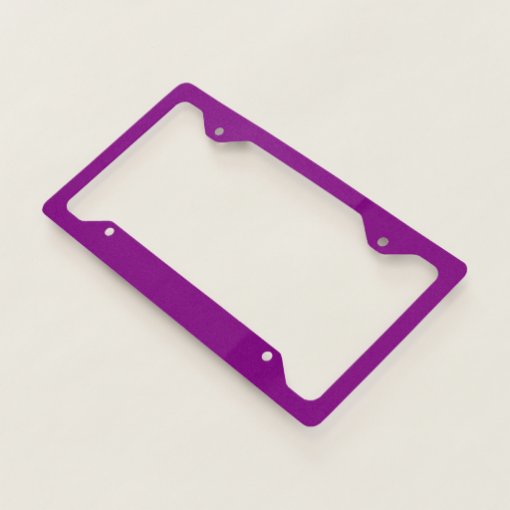 Purple License Plate Frame | Zazzle