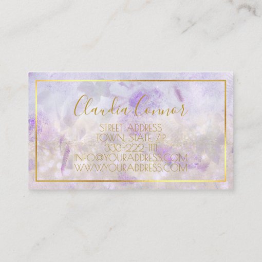 Purple Light Monogrammed Interior Designer Card | Zazzle