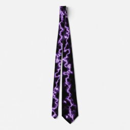 Purple Lightning Tie | Zazzle