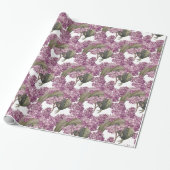 Purple Lilac Floral Pattern Craft or Party Wrapping Paper | Zazzle