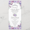 Purple Lilac Floral Quinceañera Order of Events Program | Zazzle