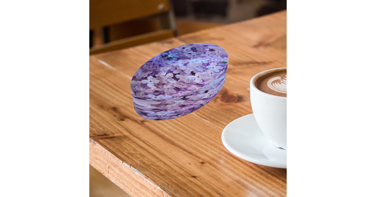 Purple Lilac Flowers Floral Paperweight | Zazzle