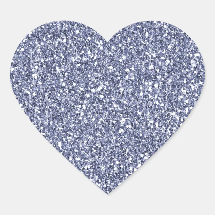Purple Lilac Glitter Heart Sticker | Zazzle