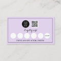Purple Lilac Logo Modern Business Reward Punch Loyalty Card | Zazzle