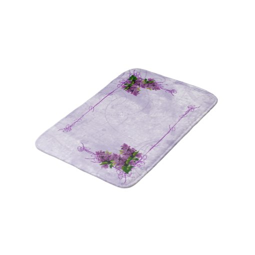 Purple Lilacs Bath Mat | Zazzle