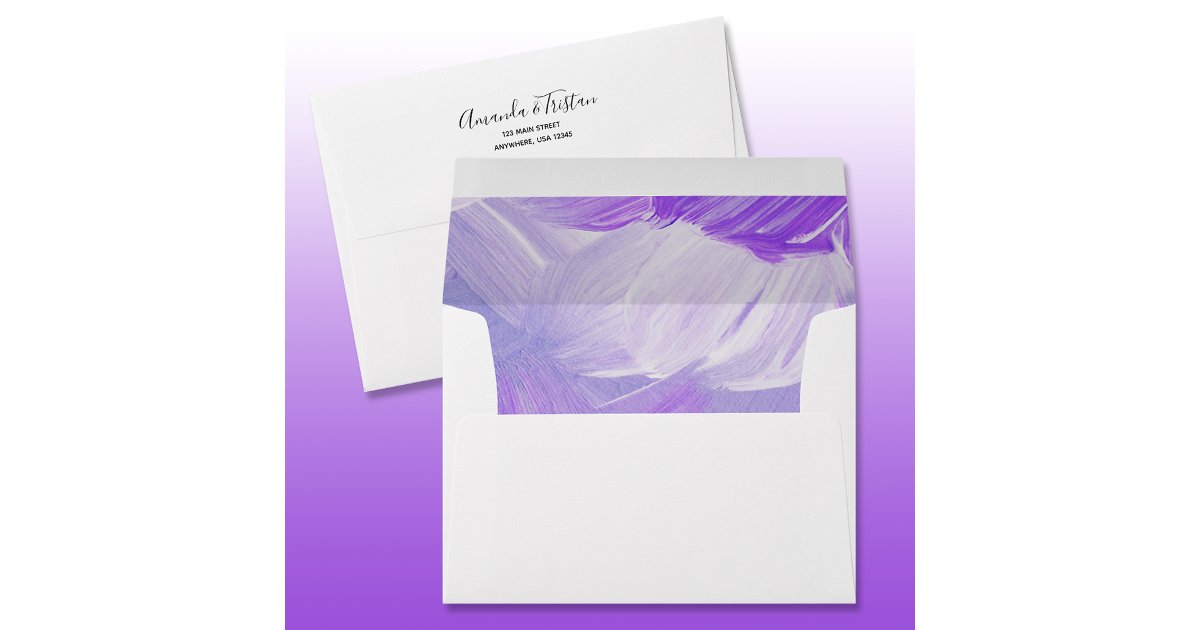 Purple Lined Envelope | Zazzle