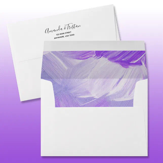 Purple Lined Envelope | Zazzle