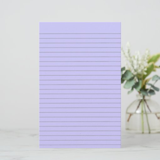 Purple Lined Stationery | Zazzle