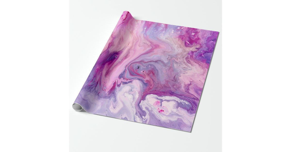 Purple Liquid Marbled Agate Wrapping Paper | Zazzle