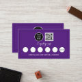 Purple Logo Modern Business Reward Punch Loyalty Card | Zazzle