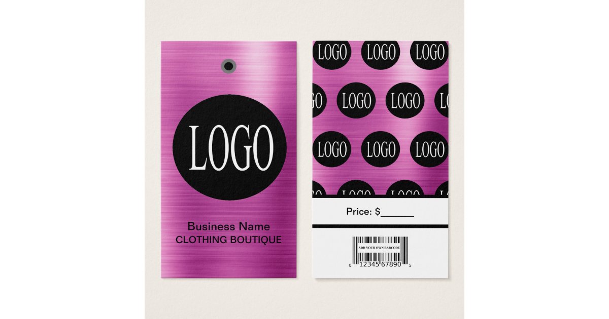 Purple Logo with Bar Code Price Tags | Zazzle