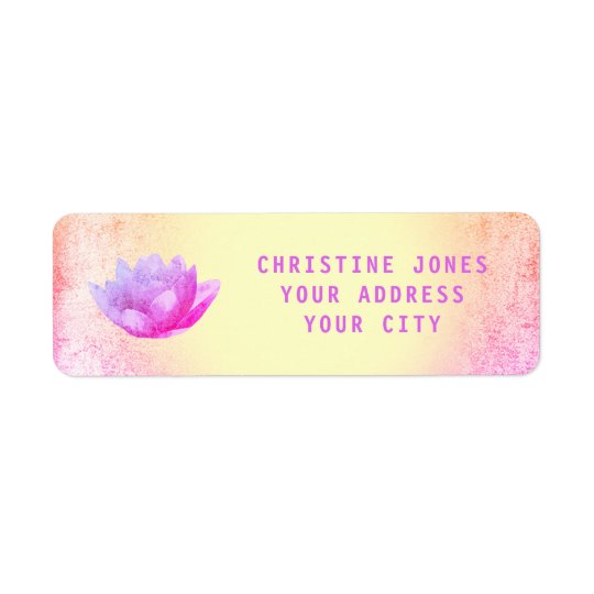 purple lotus flower label | Zazzle.com