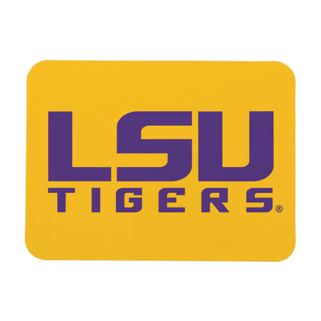 Purple LSU Tigers Logo Magnet | Zazzle