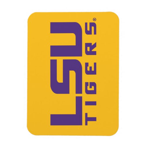 Purple LSU Tigers Logo Magnet | Zazzle