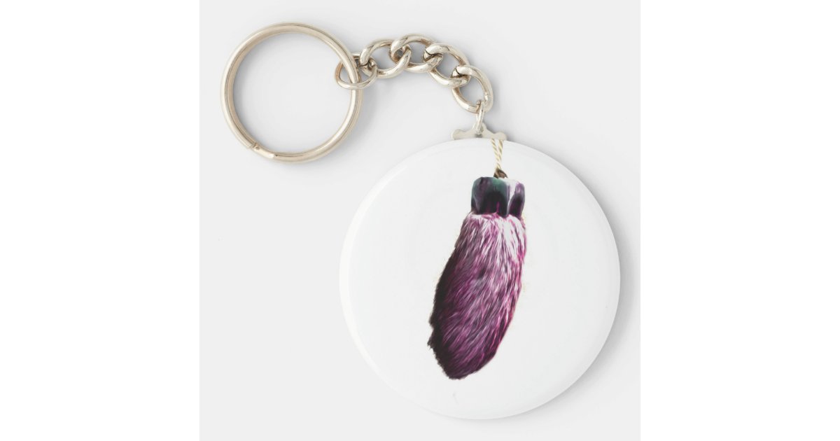 Purple Lucky Rabbit's Foot Keychain | Zazzle.com