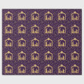 Purple Majesty Christmas Nativity Scene Wrapping Paper | Zazzle