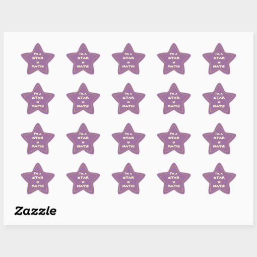 Purple Math Student Star Star Sticker | Zazzle